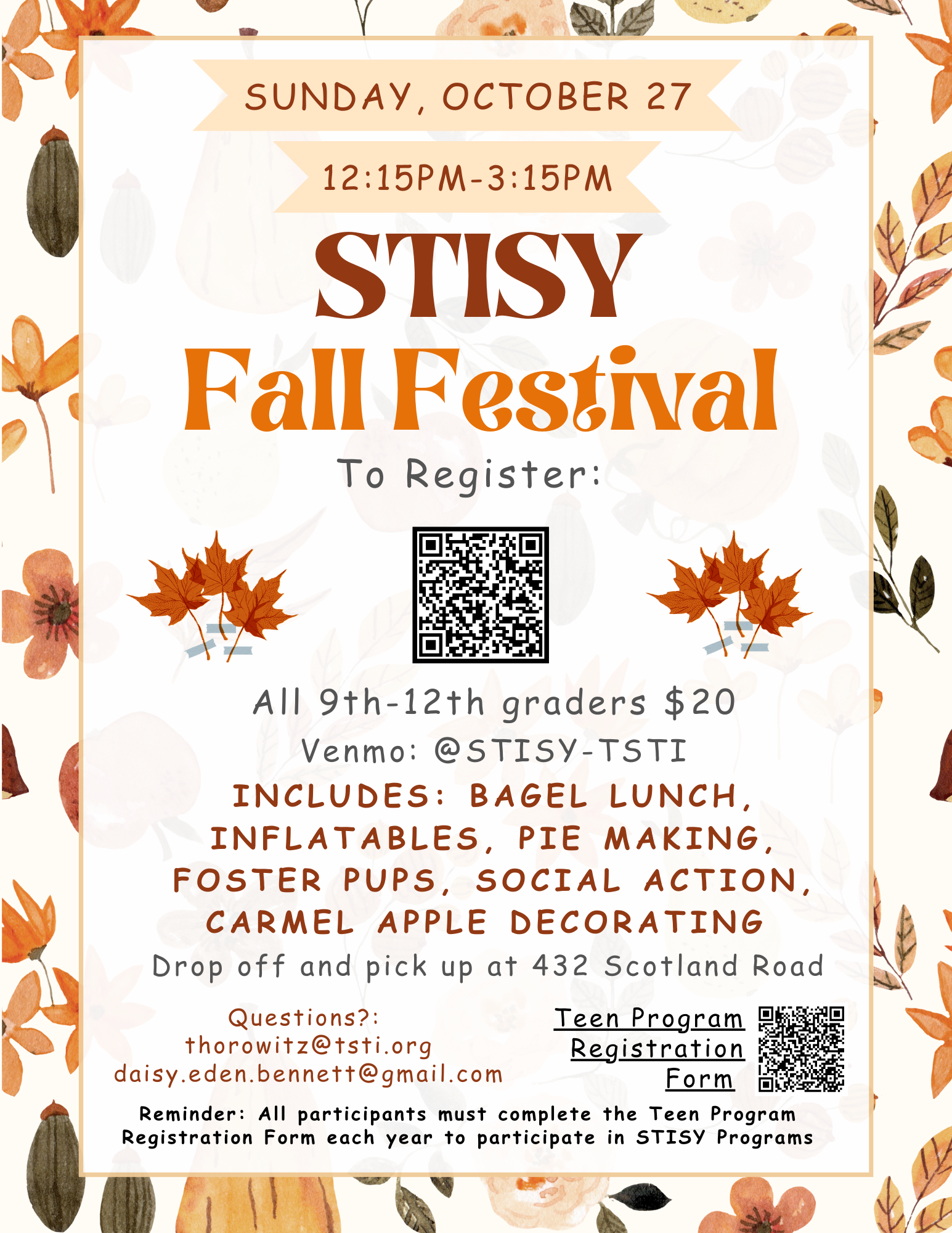 STISY Fall Festival : Temple Sharey Tefilo-Israel